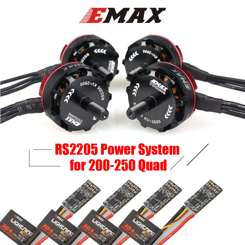 ★EMAX RS2205 2300KV 2600KV RaceSpec Brushless Motor With 3-4S 30A BLHe ...